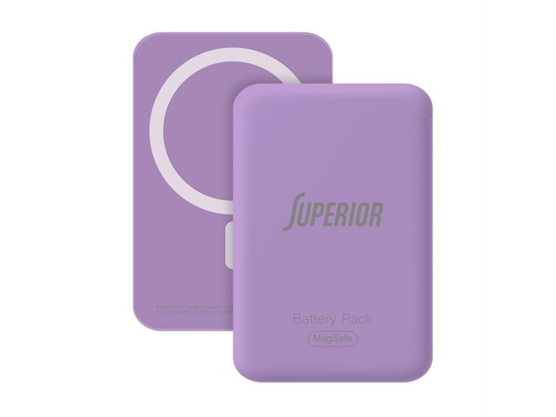 SUPERIOR 15W 10000 MAH MAGSAFE POWER BANK LJUBIČASTI