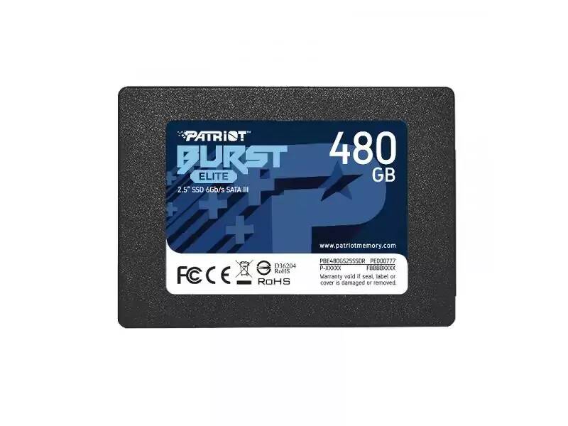 PATRIOT SSD 2.5 SATA3 6GB/S 480GB BURST ELITE 450MBS/320MBS PBE480GS25SSDR