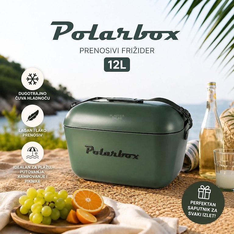 Ručni frižider Polarbox 12l – Green Forest Black
