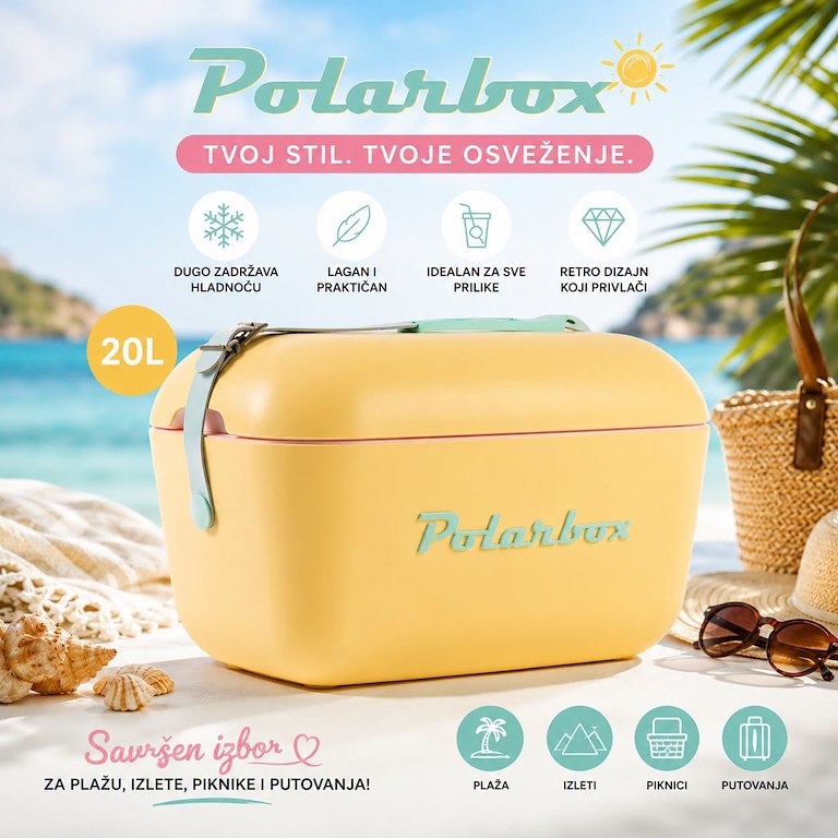 Ručni frižider Polarbox 20l – Yellow Aqua