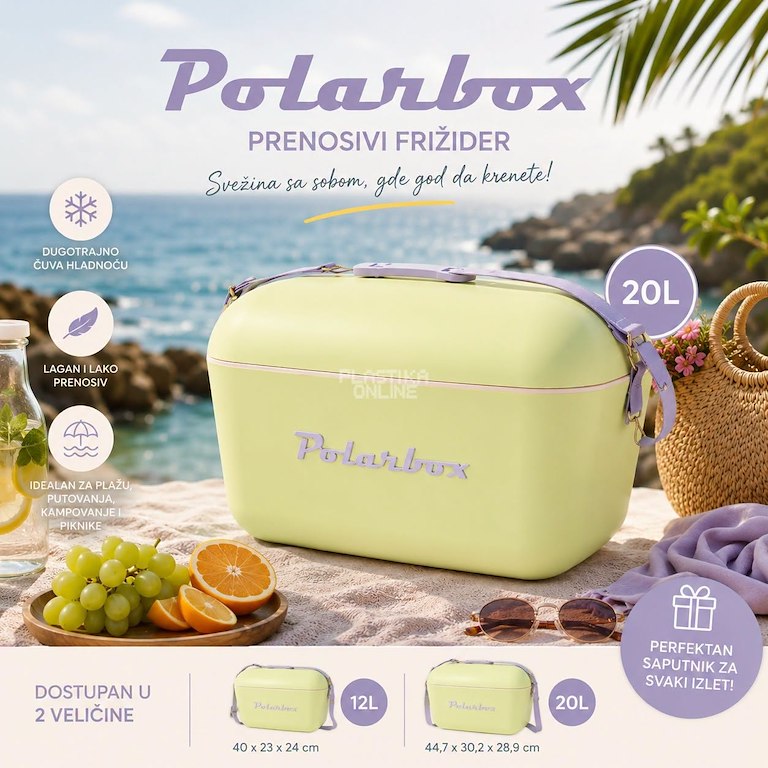 Ručni frižider Polarbox 20l – Lime Lilac