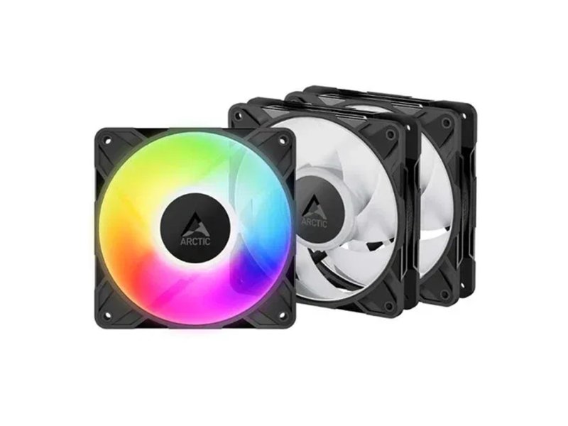 ARCTIC P12 PRO 120MM A-RGB 3 KOMADA SET VENTILATORA CRNI ACFAN00310A