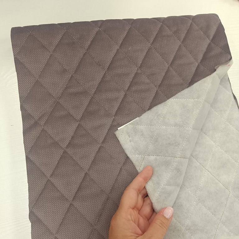 Parče velvet štepani tamno kafa 30×130
