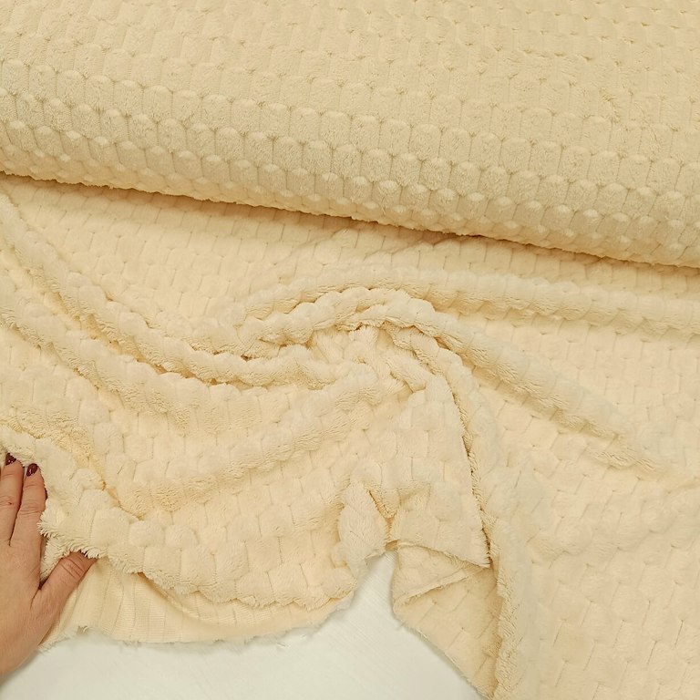 Parče minky saće šara bež beli 60×200
