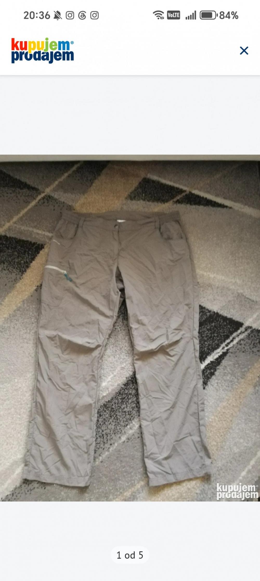 Quechua ženske pantalone za planinarenje širi XL