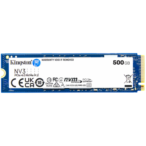 Kingston SSD 500GB NV3 M.2 2280 PCIe 4.0 NVMe SSD