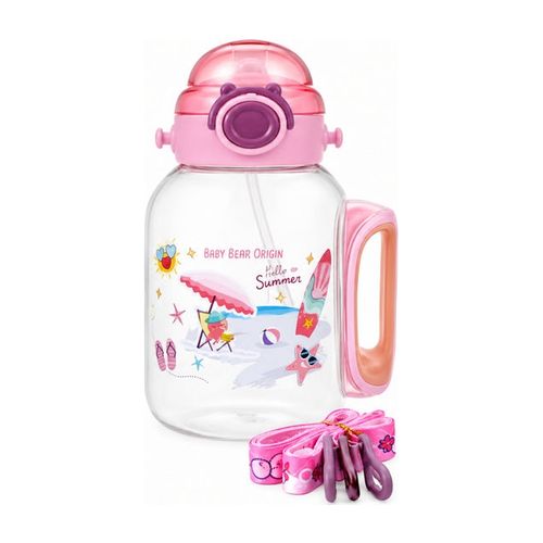 BBO solja sa slamcicom i trakom (650ml) – pink- u kutiji