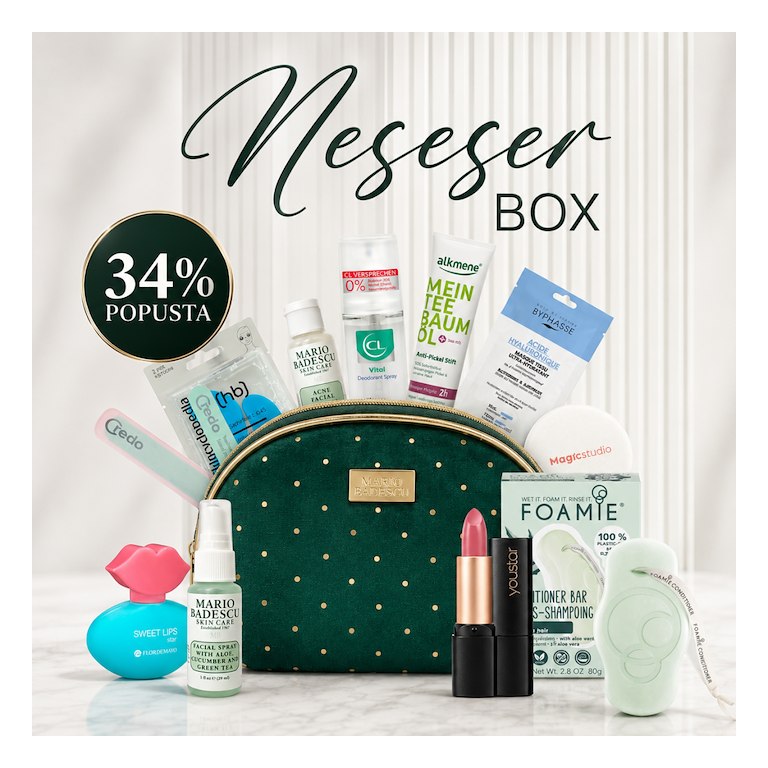 Box sadrži ukupno 12 artikala:
ašto odabrati Magic Beauty Box – Putni neseser?
Možda će Vam se
                svideti
Daytox enzimski piling 30 g
Byphasse gel za umivanje 200 ml
Geske losion...