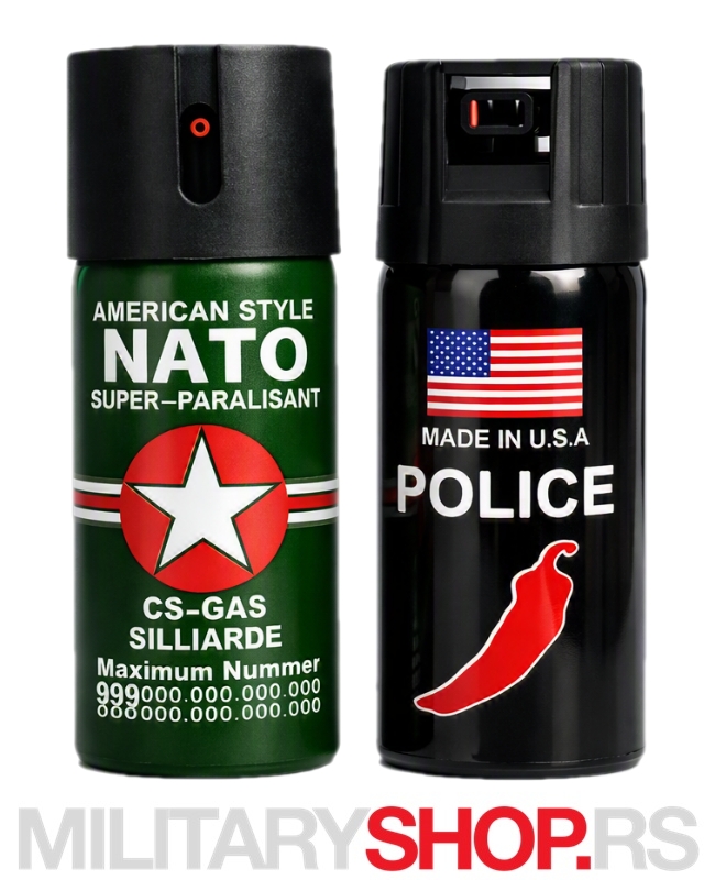 Set Od 2 Biber Spreja NATO&POLICE