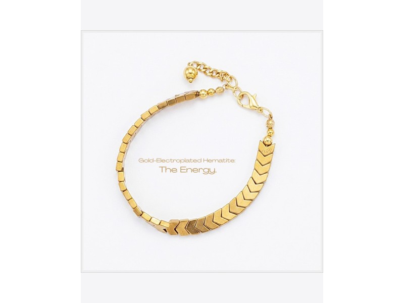 Pozlaćeni (gold - electroplated) hematit