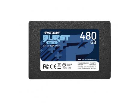 PATRIOT SSD 2.5 SATA3 6Gb/s 480GB Burst Elite 450MBs/320MBs PBE480GS25SSDR
