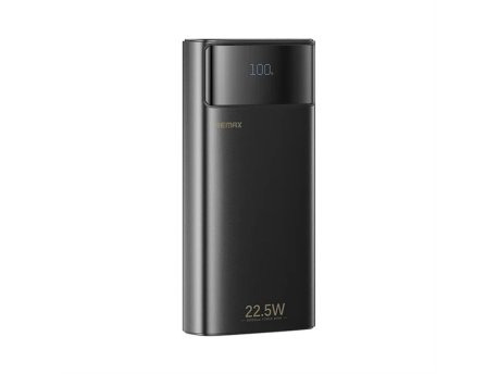 REMAX FC-12 LED Flashlight PD 20W + QC 22.5W 20000mAh Power Bank crni