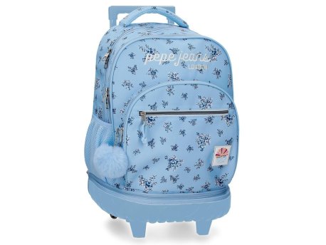 Pepe Jeans OLIVIA ranac za školu sa točkićima -blue