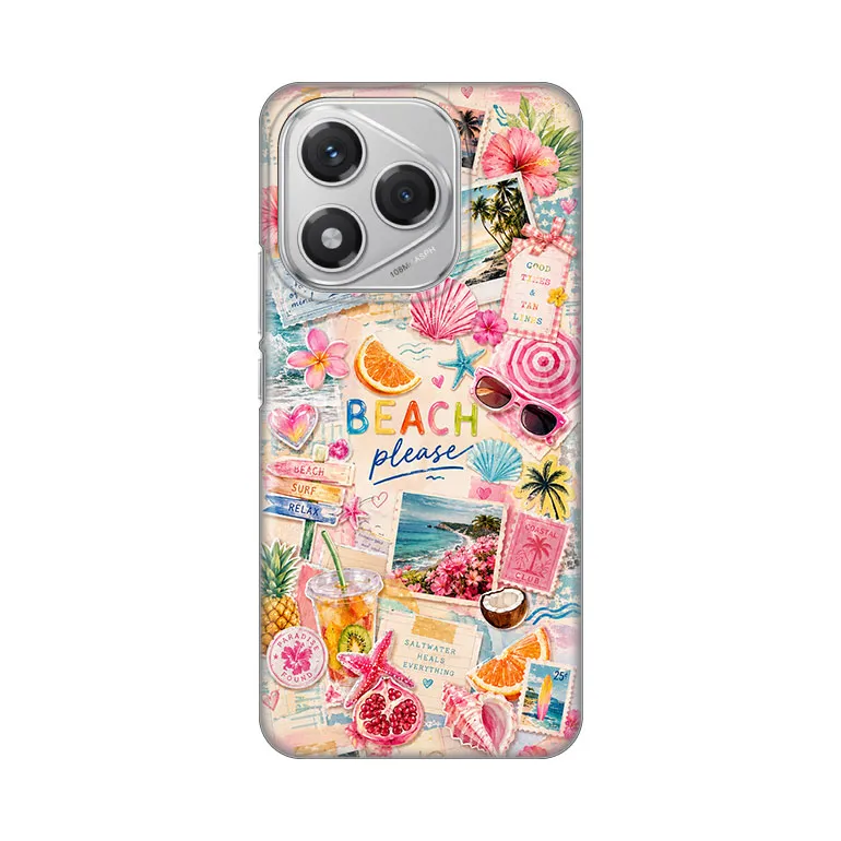 Maska Silikonska Print Skin za Honor 400 Lite Beach Please