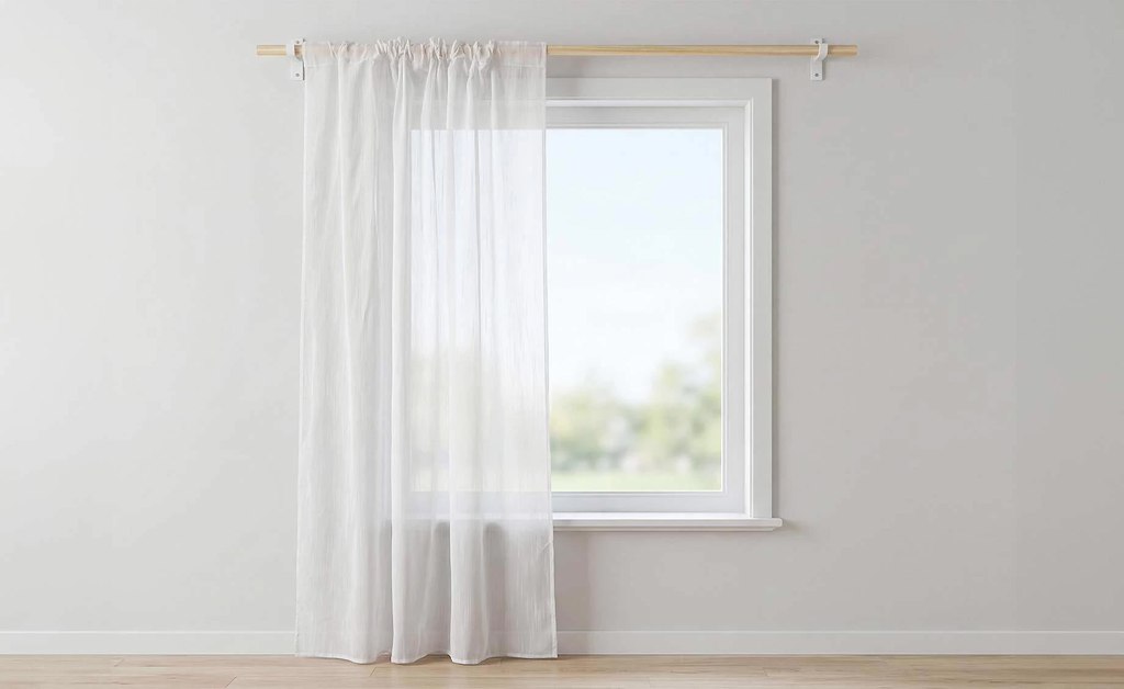 Zavesa Sadie 140x240cm bela sa trakom