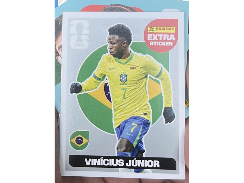 Vinicius Junior Extra Sticker Silver World Cup 2026