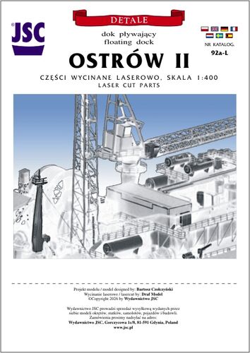 NEW! JSC 092a-L Dok Pływający Ostrów II - Detale Wycinane Laserowo