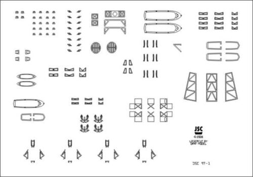 NEW! JSC 097a-L USS Iowa (1984-1989) - Detale Wycinane Laserowo