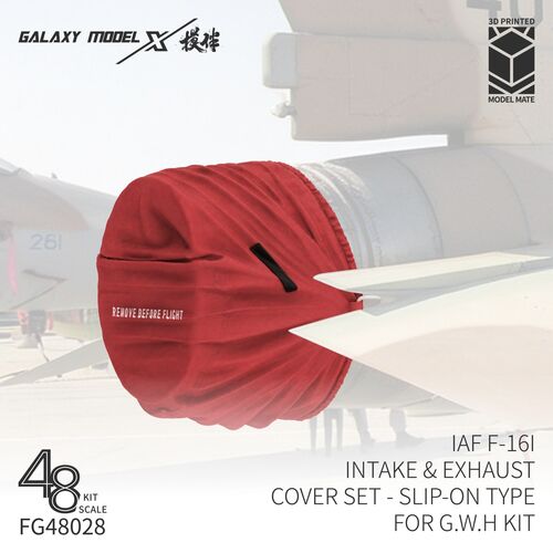 Galaxy-Model FG48028 F-16I Sufa - IAF Intake & Exhaust Cover Set / Slip-On Type (for GWH Kits / 3D-Printed)