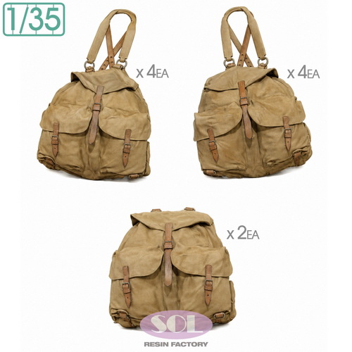 NEW! SOLMODEL MM1047 German WWII M41 Tropical Rucksack Set (10 pcs / 3D-Printed)
