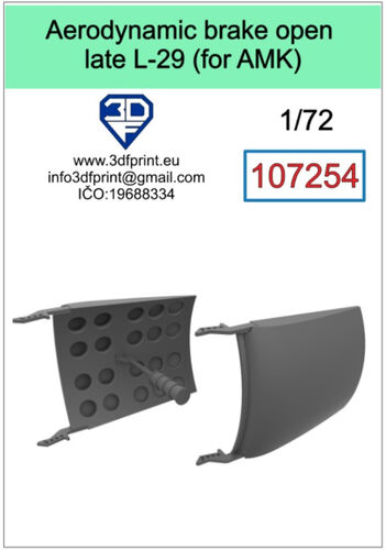 NEW! 3DF 107254 Aero L-29 Delfin - Aerodynamic Brake Open LATE (for AMK Kits / 3D-Printed)