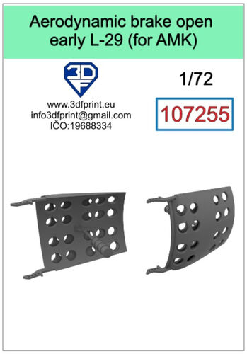 NEW! 3DF 107255 Aero L-29 Delfin - Aerodynamic Brake Open EARLY (for AMK Kits / 3D-Printed)