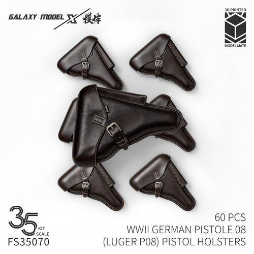 NEW! Galaxy-Model FS35070 German WWII Pistole 08 (Luger P08) - Pistol Holsters (60 pcs / 3D-Printed)