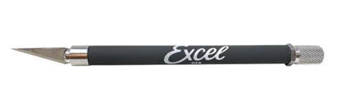 Excel Hobby Tools 16023 K18 Gray Grip-On Knife Grey w/ Safety Cap