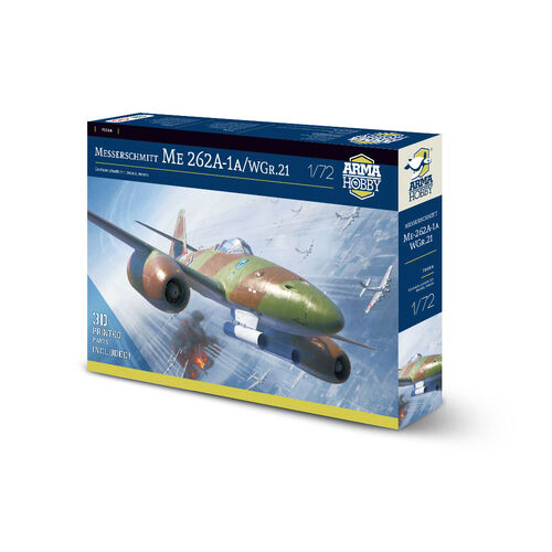 NEW! Arma Hobby 70084 Messerschmitt Me-262 A-1a with WGr.21