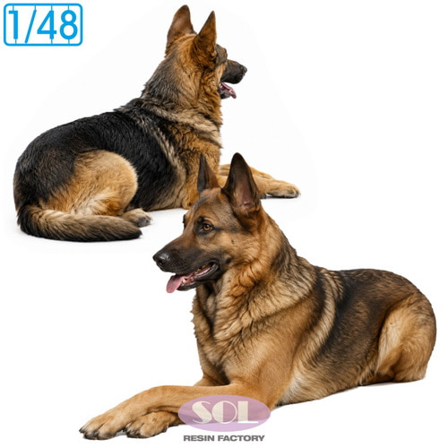 NEW! SOLMODEL MM1033 German Shepherd - Lying Down Pose (1 Figure / 3D-Printed)