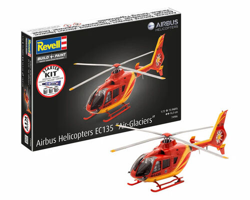 NEW! Revell 74986 Airbus Helicopters EC135 Air Glaciers Starter Kit