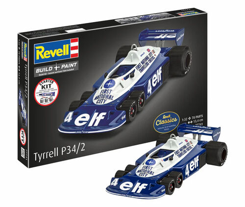 NEW! Revell 77741 Tyrrell P34/2 6-Wheeler Starter Kit (Revell Clasics)
