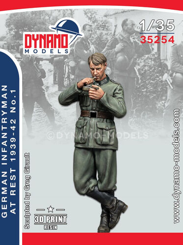 NEW! Dynamo-Models 35254 German Infantryman at Rest 1939-1942 No.1 (1 Figure / 3D-Printed)