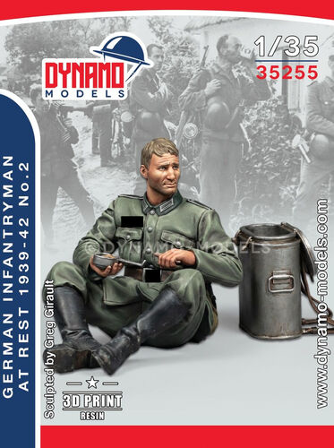 NEW! Dynamo-Models 35255 German Infantryman at Rest 1939-1942 No.2 (1 Figure / 3D-Printed