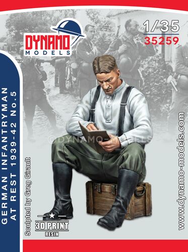 NEW! Dynamo-Models 35259 German Infantryman at Rest 1939-1942 No.5 (1 Figure / 3D-Printed)
