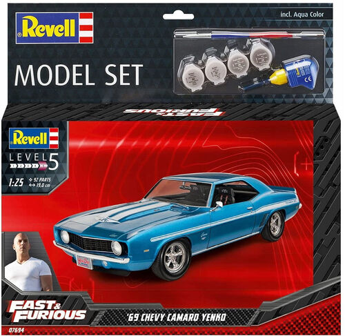 Revell 67694 Fast & Furious 1969 Chevy Camaro Yenko - Model Set