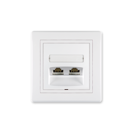 ALING 615.00 PRIKLJUČNICA 2XRJ45 CAT6 UTP BELA