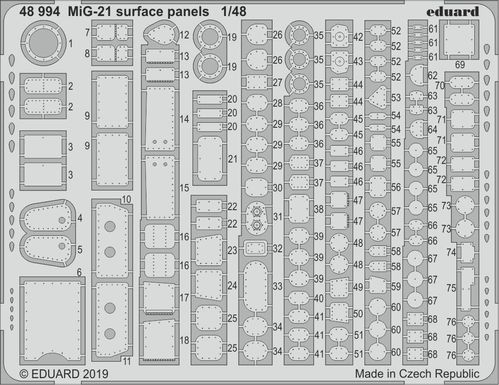 Eduard 48994 MiG-21 - Surface Panels (for Eduard Kits)
