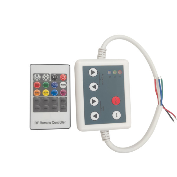 RGB RF CONTROLLER 3Х6A(216W) 12VDC IP44 + REMOTE