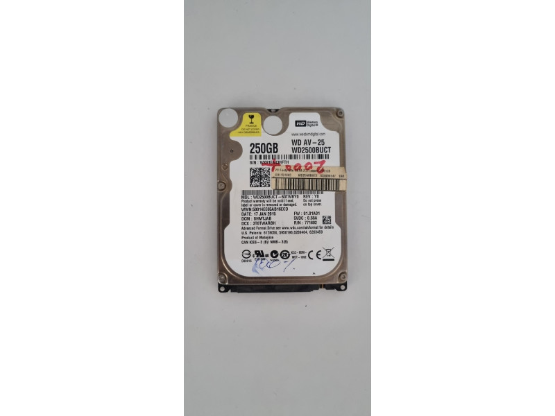 WD 250gb 100 od 100 2.5inca