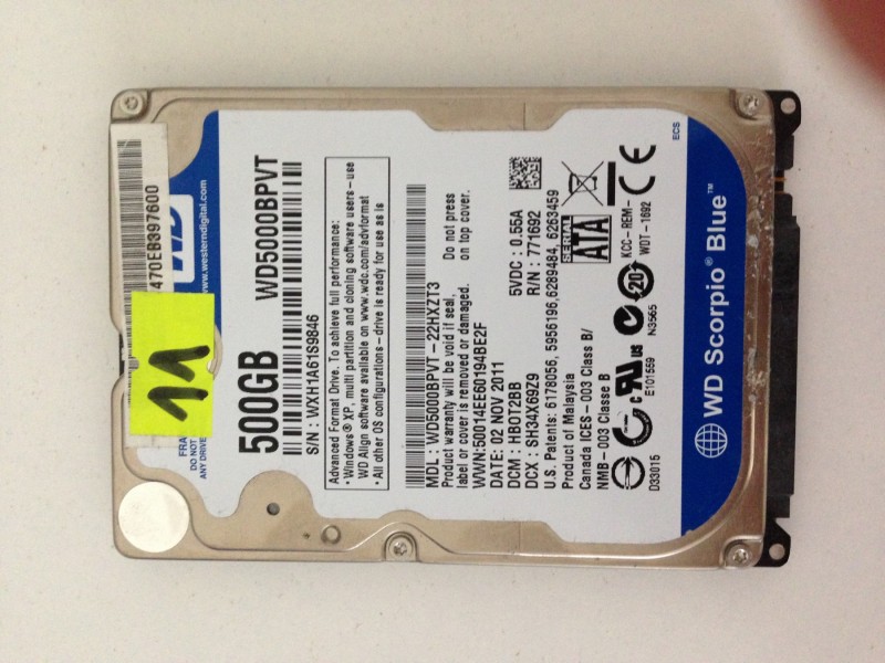 11.Western Digital HDD 500 GB