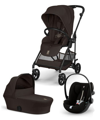 Cybex Melio Carbon kolica 3 u 1 sa Cloud G3 auto sedištem - Chocolate Brown&Moon Black