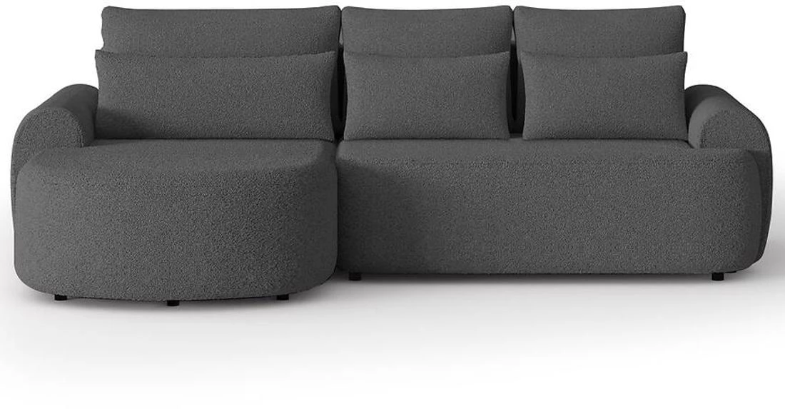 Olivio Premium L Catch Me 26 ugaona garnitura sa ležajem i prostorom za odlaganje 266x170x87 cm siv