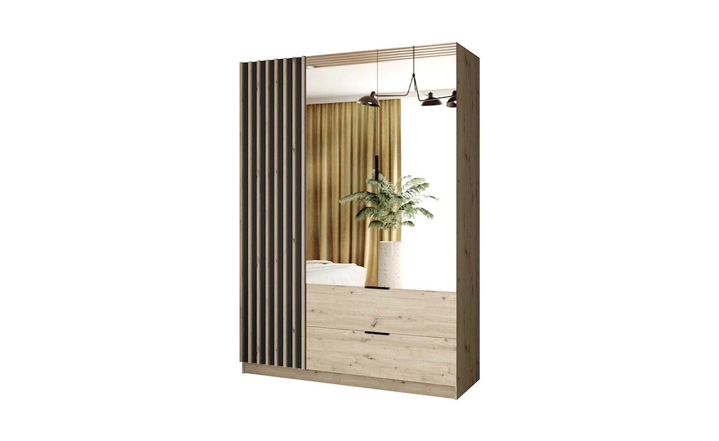 Vegas otklopni ormar 150x60x215 cm artisan/grafit