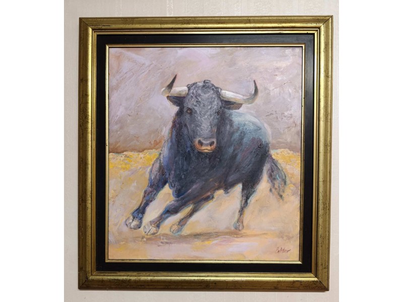 Bik, ulje, uramljeno 70x65 cm