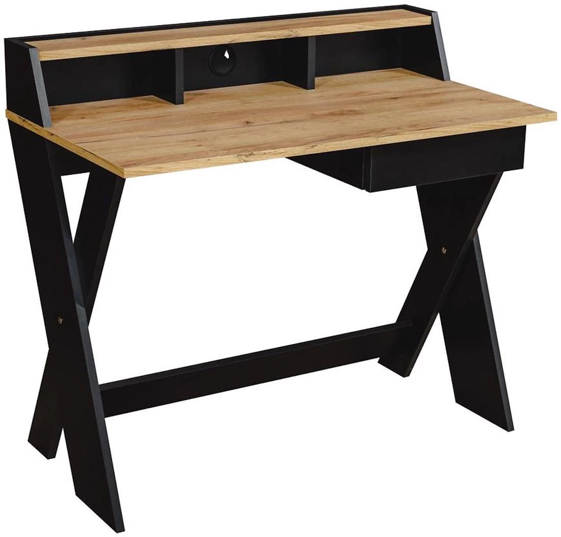 Cruz radni sto 100x56x90,5 cm zlatni zanatski hrast /crni