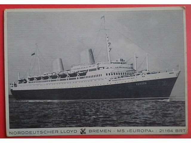 BREMEN- MS `EVROPA`-BROD-RAZGLEDNICA (čista)