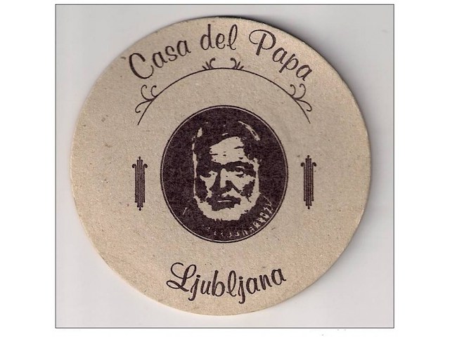 Casa del Papa Ljubljana podmetac za pivo