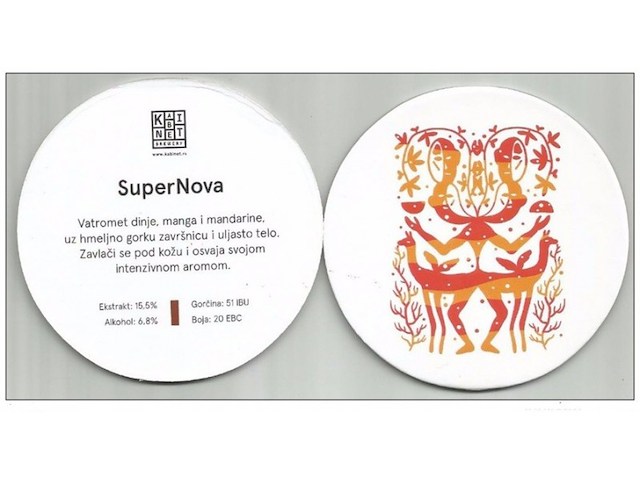 Super Nova KABINET podmetac za pivo