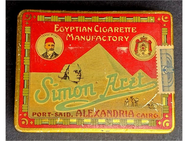 SIMON ARZT limena kutija za cigarete egipat
